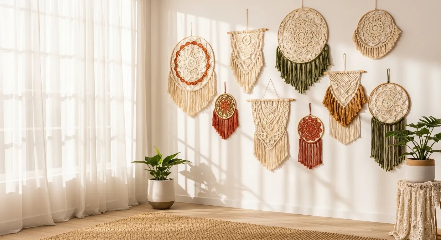 24 Boho Crochet Wall Hanging Ideas That Look Artistic - craftfavorite.com